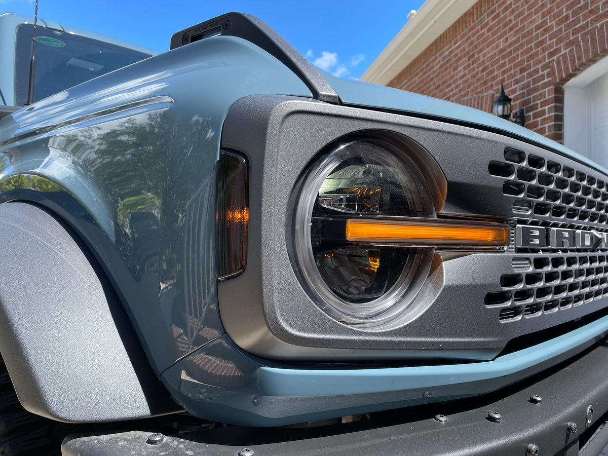 Smoked Signature DRL Bar Overlays - 2021+ Bronco (Signature Headlights ...