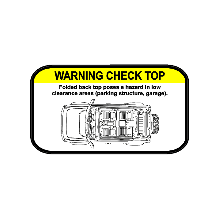 2021+ Bronco Soft Top Warning Labels | StickerFab