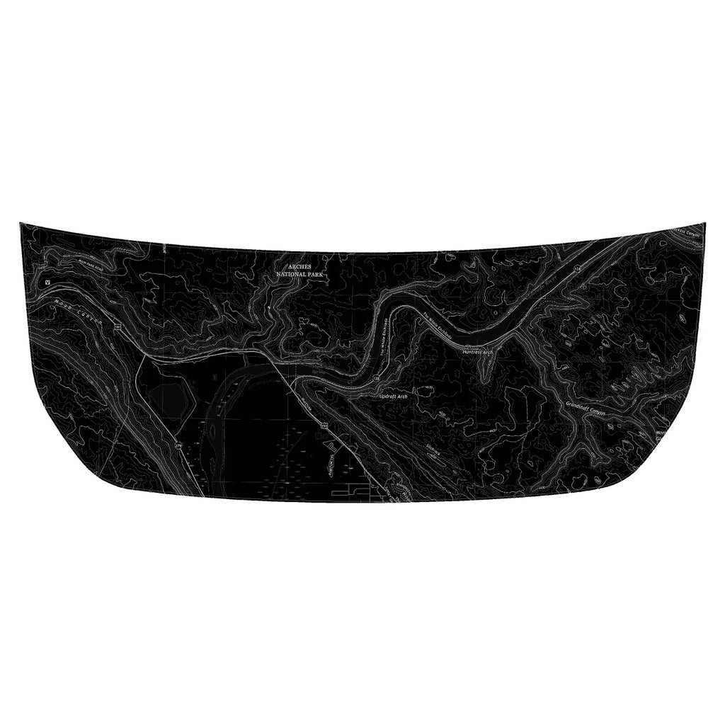Stealth 2021+ Bronco Arches National Park Topographic Map Hood Overlay ...