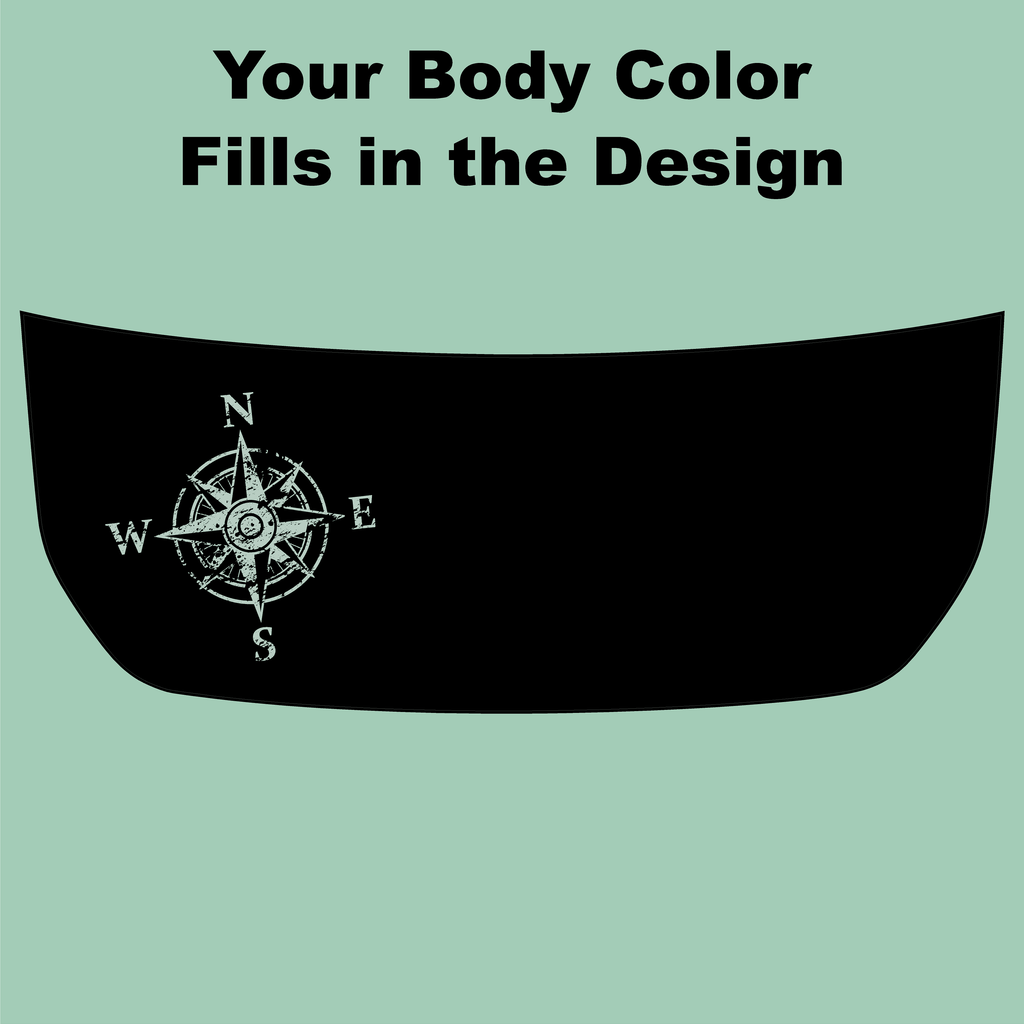 Stealth 2021+ Bronco Compass Rose Hood Overlay (Printed Series ...