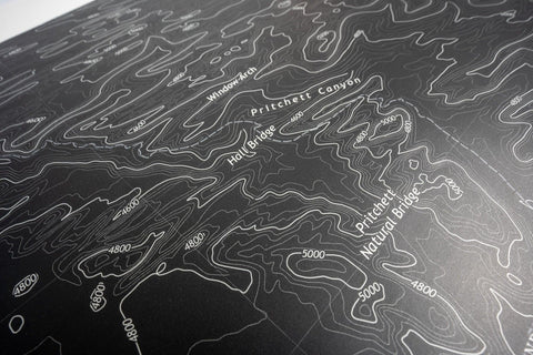 Stealth 2021+ Bronco Moab Topographic Map Hood Overlay (Printed Series ...
