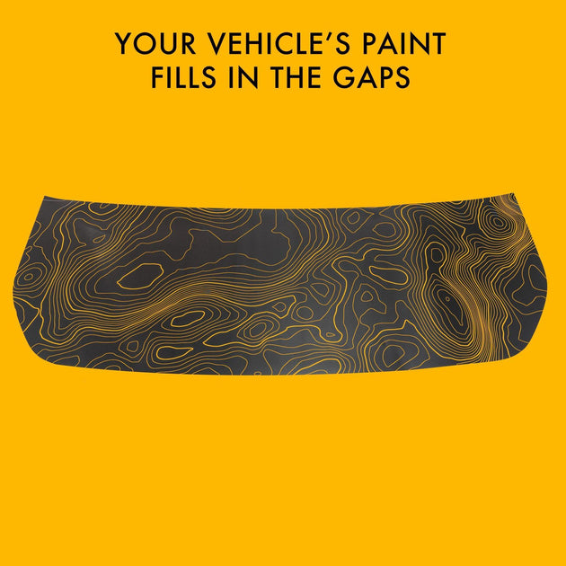 Stealth 2021+ Bronco Topographic Map Hood Overlay (Printed Series ...