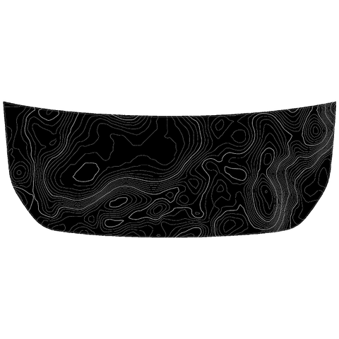 Stealth 2021+ Bronco Black Topographic Map Hood Overlay (Printed Series ...