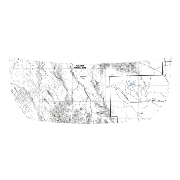 Stealth Clear Badlands Topographic Map Hood Overlay - 2021+ Bronco ...
