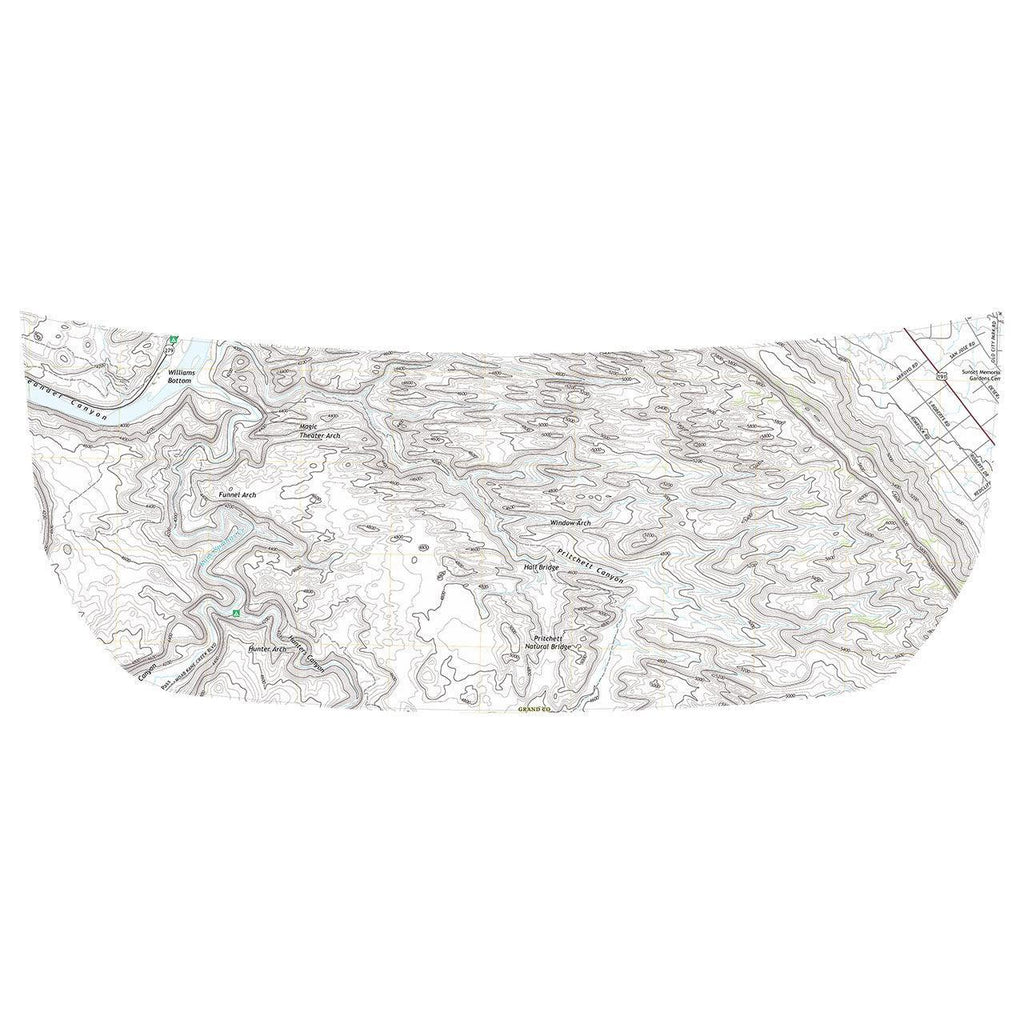 Stealth Clear Moab Topographic Map Hood Overlay - 2021+ Bronco | StickerFab