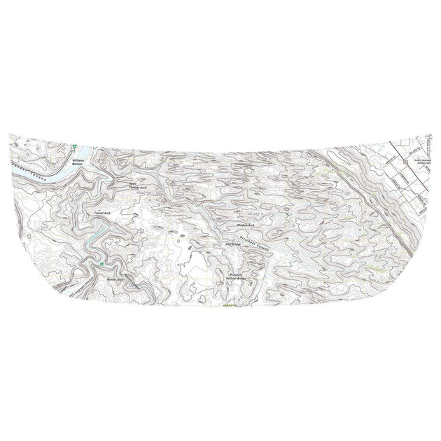 Stealth Clear Moab Topographic Map Hood Overlay - 2021+ Bronco | StickerFab