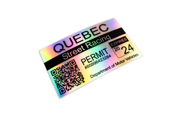 Street Racing Permit Sticker 3.5" - Canada All Provinces – StickerFab