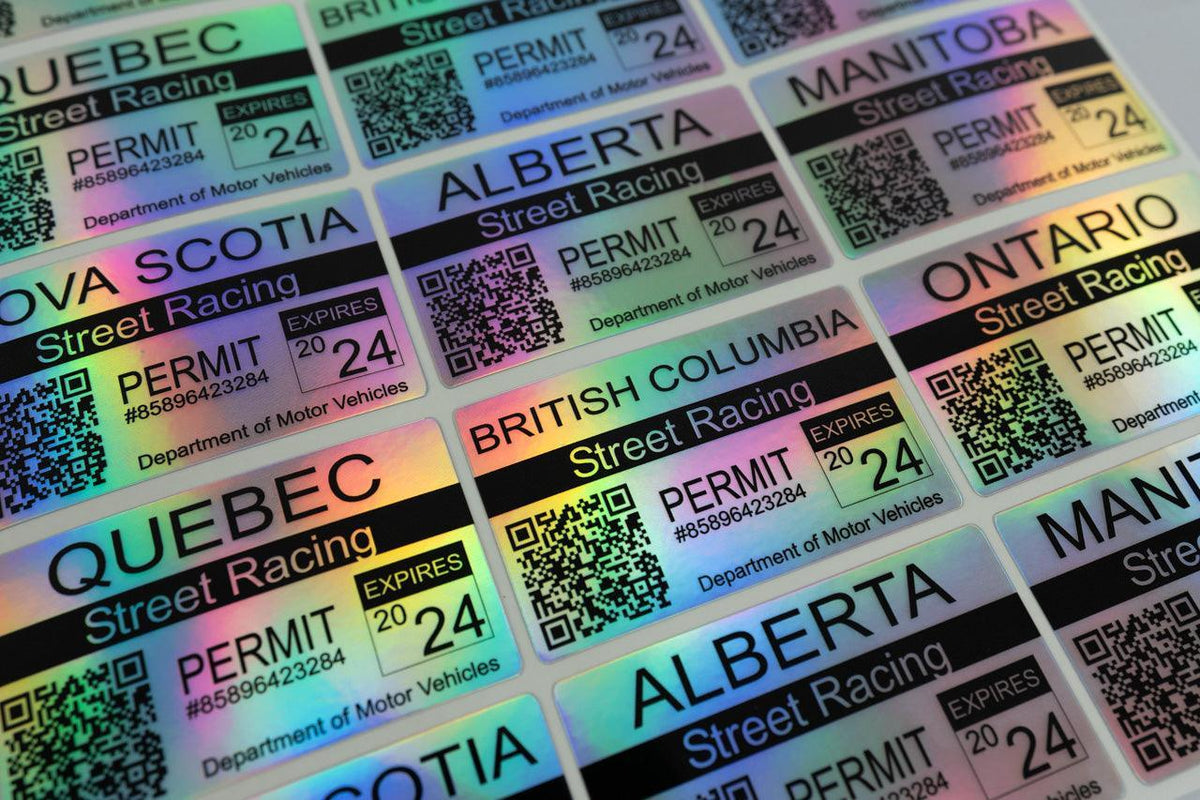 Street Racing Permit Sticker 3.5" - Canada All Provinces – StickerFab