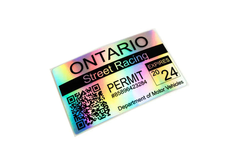 Street Racing Permit Sticker 3.5" - Canada All Provinces – StickerFab