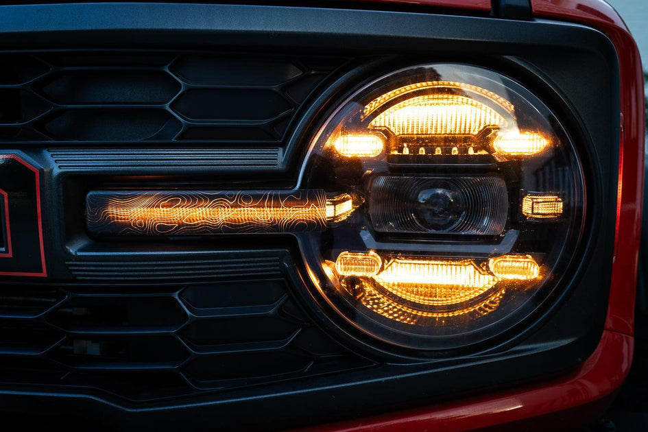 2021+ Bronco Topo Signature DRL Bar Overlays (Printed Series) | StickerFab