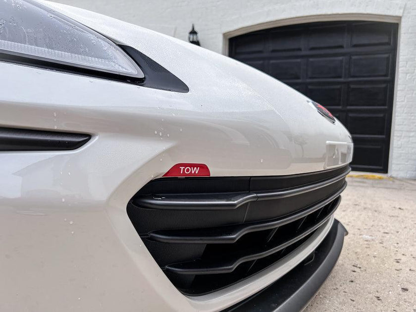 Tow Hook Cover Overlay with "TOW" Logo - 2022 BRZ | StickerFab