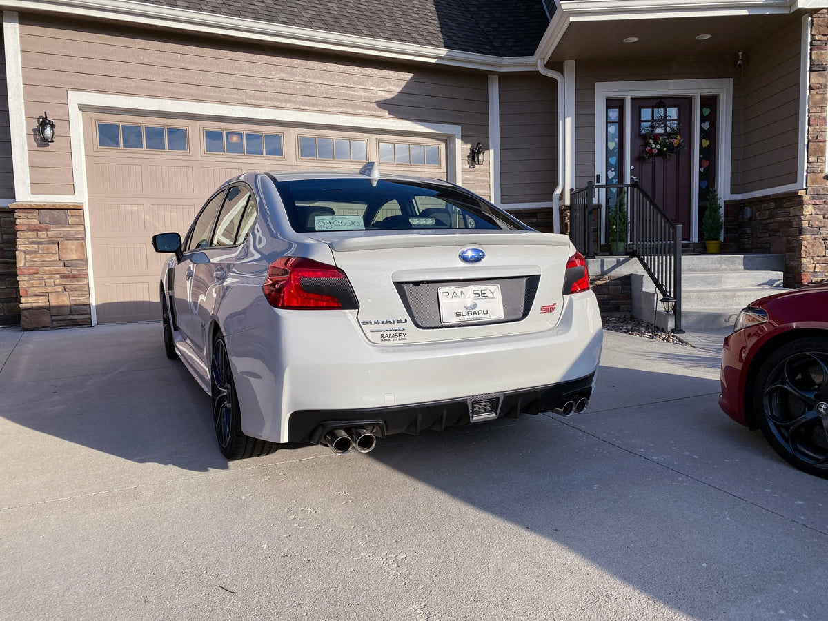 V1 3D Carbon License Plate Panel Black Out Overlays - 2015-2020 Subaru ...