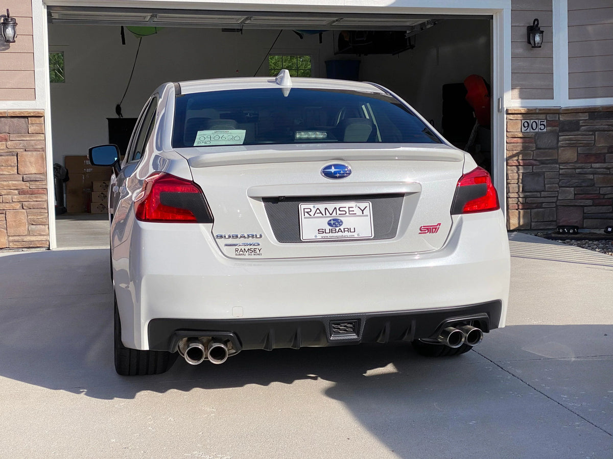 V2 License Plate Panel Black Out Overlay - 2015-2020 Subaru WRX / STI ...
