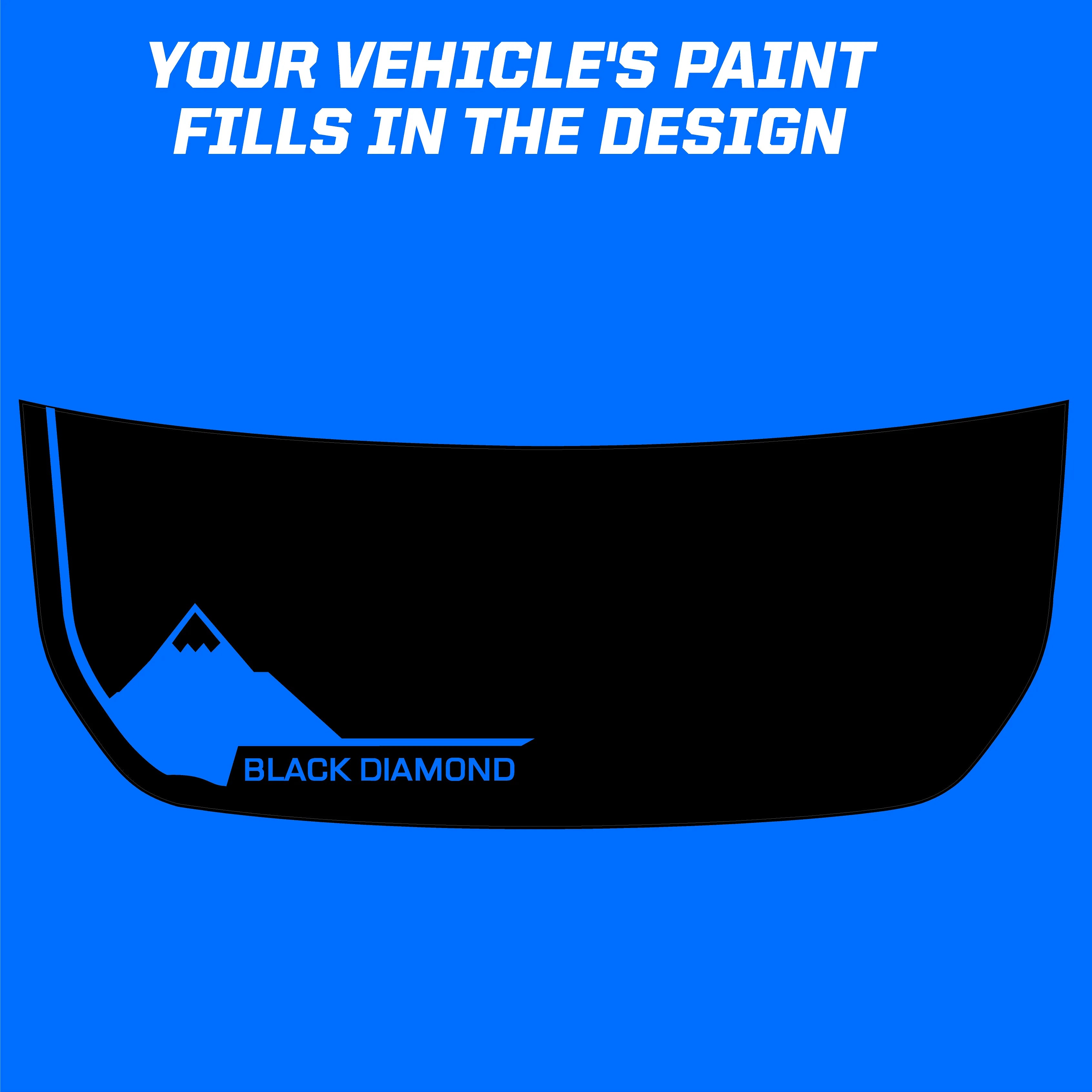 Black Diamond Trails 2021+ Bronco Stealth Hood Overlay (Printed Series ...